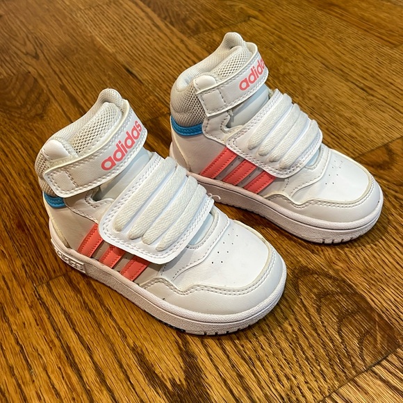 adidas | Shoes | Baby Girls High Top Adidas Shoessneakers Size 5 ...